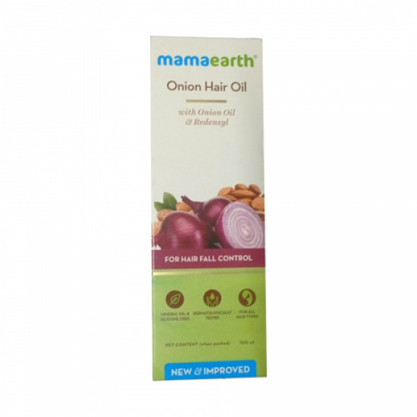 Mamaearth Onion Hair Oil For Hair Regrowth and Hair Fall Control 100ml