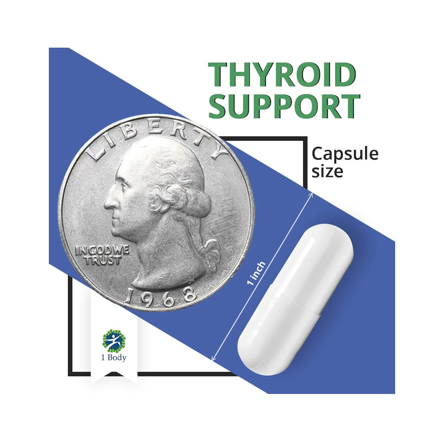 1 Body Thyroid Support (60 Vegetarian Capsules)