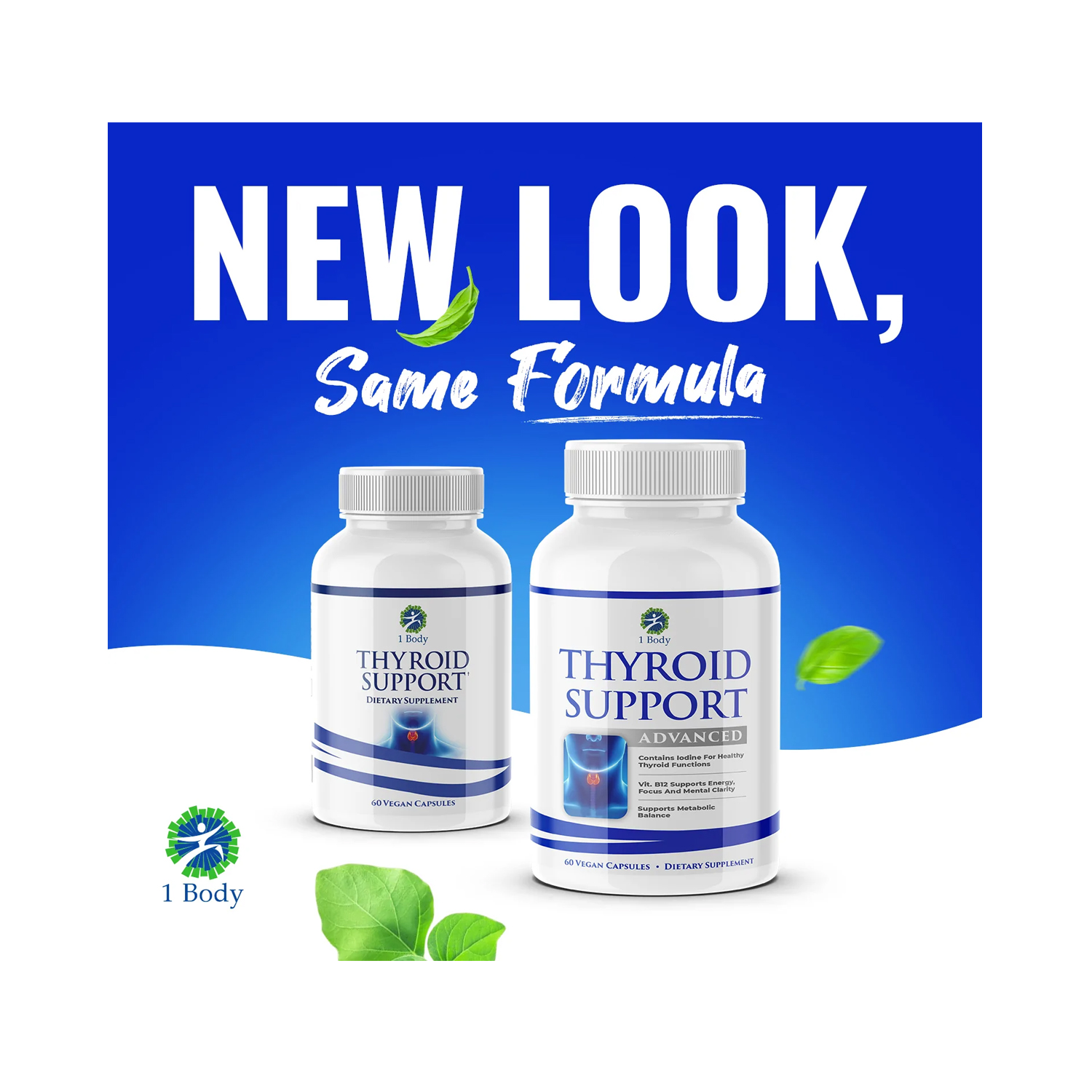 1 Body Thyroid Support (60 Vegetarian Capsules)