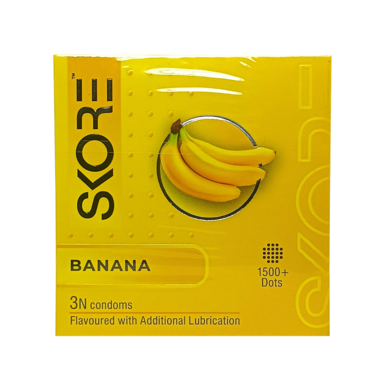 Skore Banana Flavoured Condoms (3 condoms in 1 Pack)