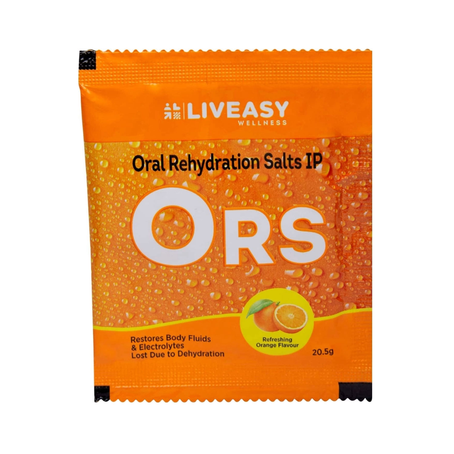 Liveasy Wellness ORS Powder Orange Flavour Sachet - Cureka